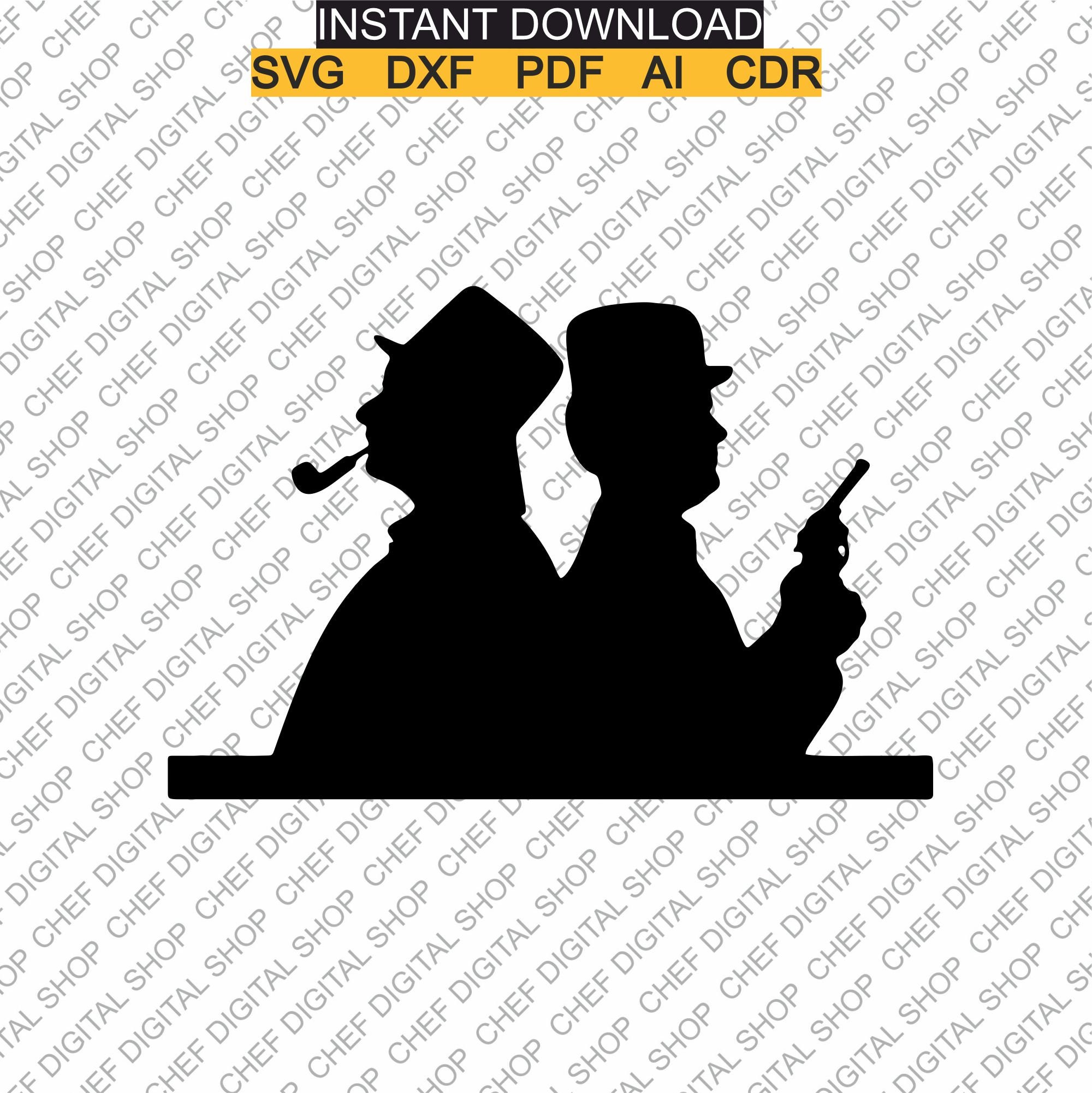 Sherlock Holmes Wall Art, Laser Cut File, Wall Decor, Glowforge Files ...