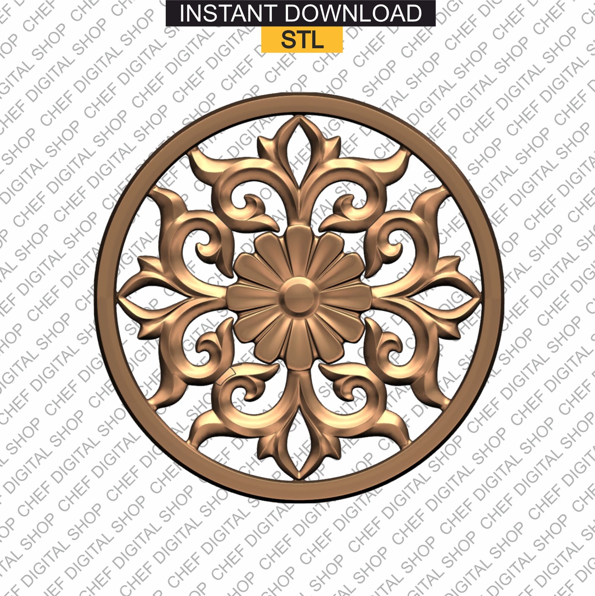 Pattern 3D STL Model for Cnc Users Wall Decor Wood Art - Etsy