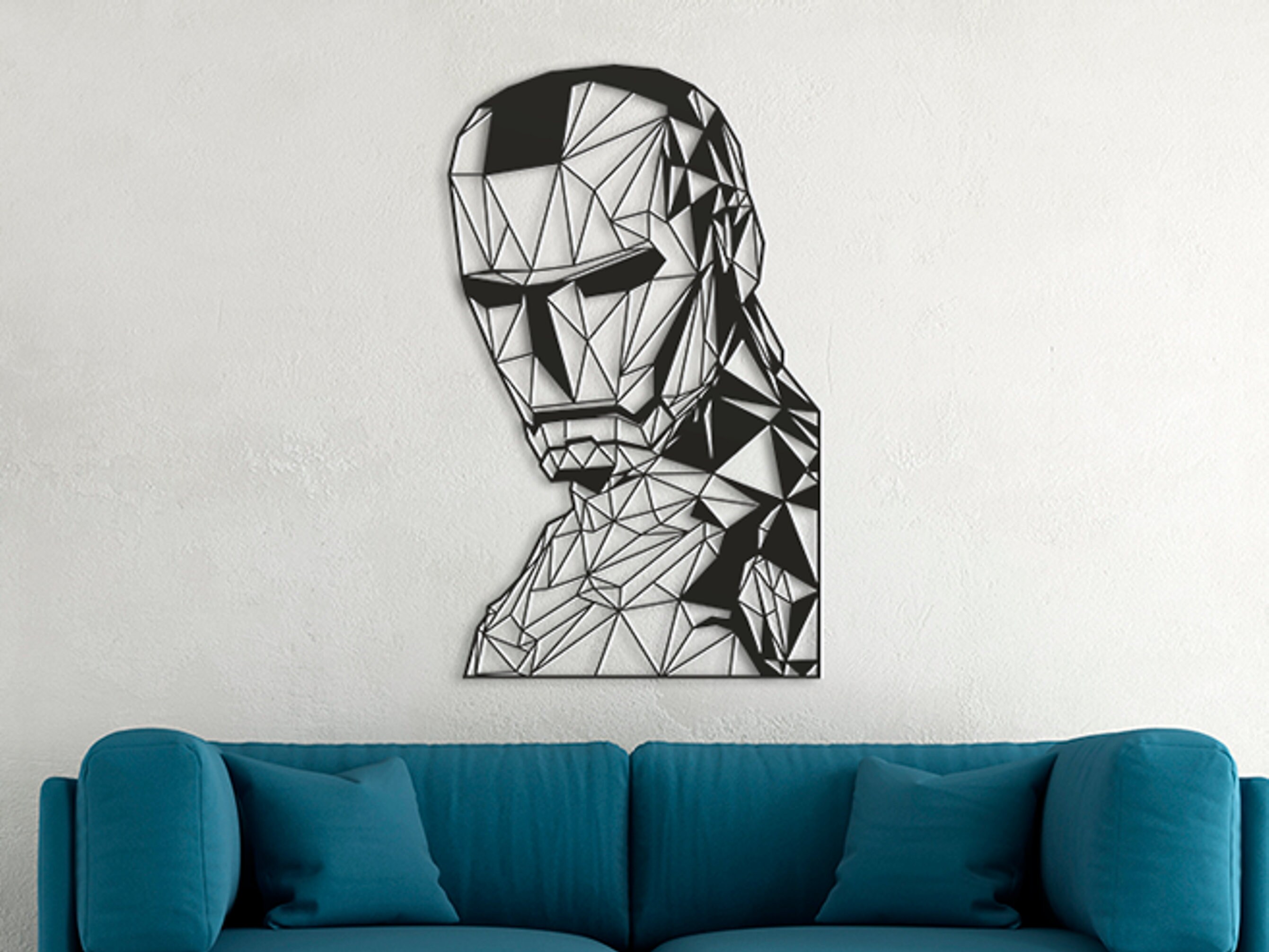 Iron Man Wall Art, Laser Cut File, Wall Decor, Glowforge Files, Digital ...