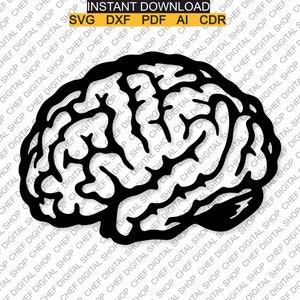 Brain Wall Art, Laser Cut File, Wall Decor, Glowforge Files, Digital ...