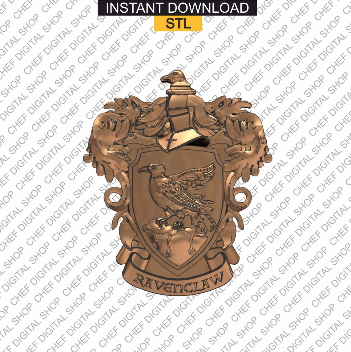 Ravenclaw 3D STL Model for Cnc Users Wall Decor Wood Art - Etsy UK