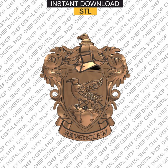 Ravenclaw 3D STL Model for Cnc Users Wall Decor Wood Art - Etsy