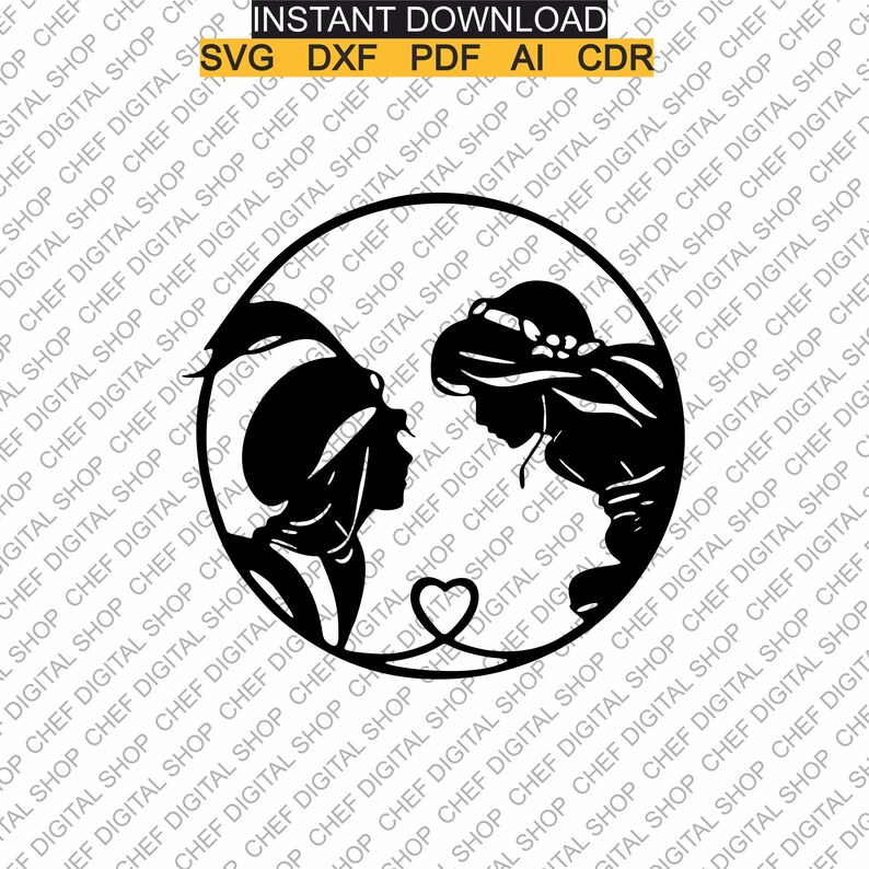 Romeo and Juliet Wall Art, Laser Cut File, Wall Decor, Glowforge Files ...