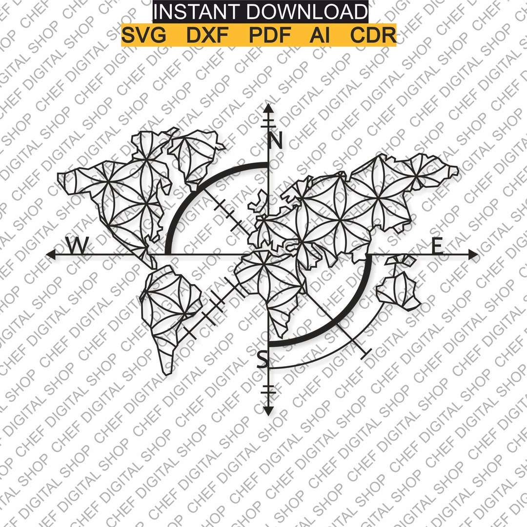 World Map Wall Art Laser Cut File Wall Decor Glowforge - Etsy Australia