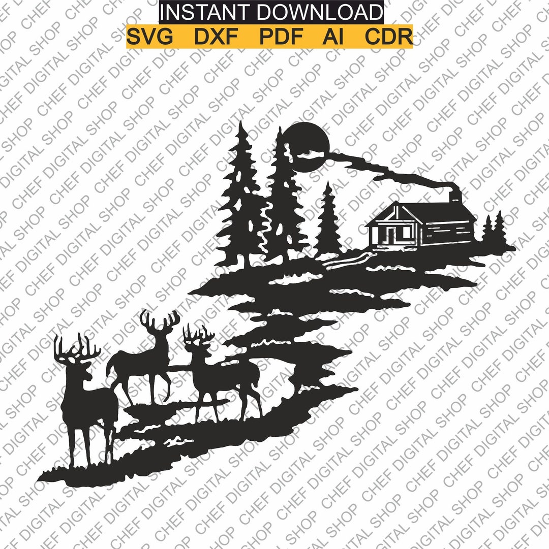 Nature Wall Art, Laser Cut File, Wall Decor, Glowforge Files, Digital ...