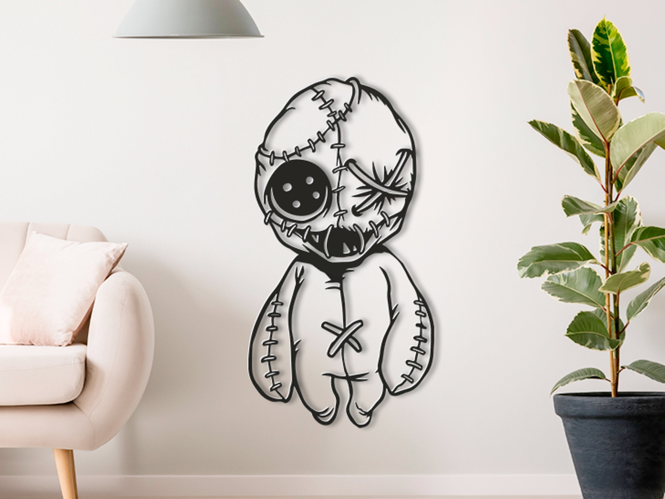 Voodoo Doll Wall Art, Laser Cut File, Wall Decor, Glowforge Files ...