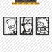 Simpsons Wall Art, Laser Cut File, Wall Decor, Glowforge Files, Digital ...