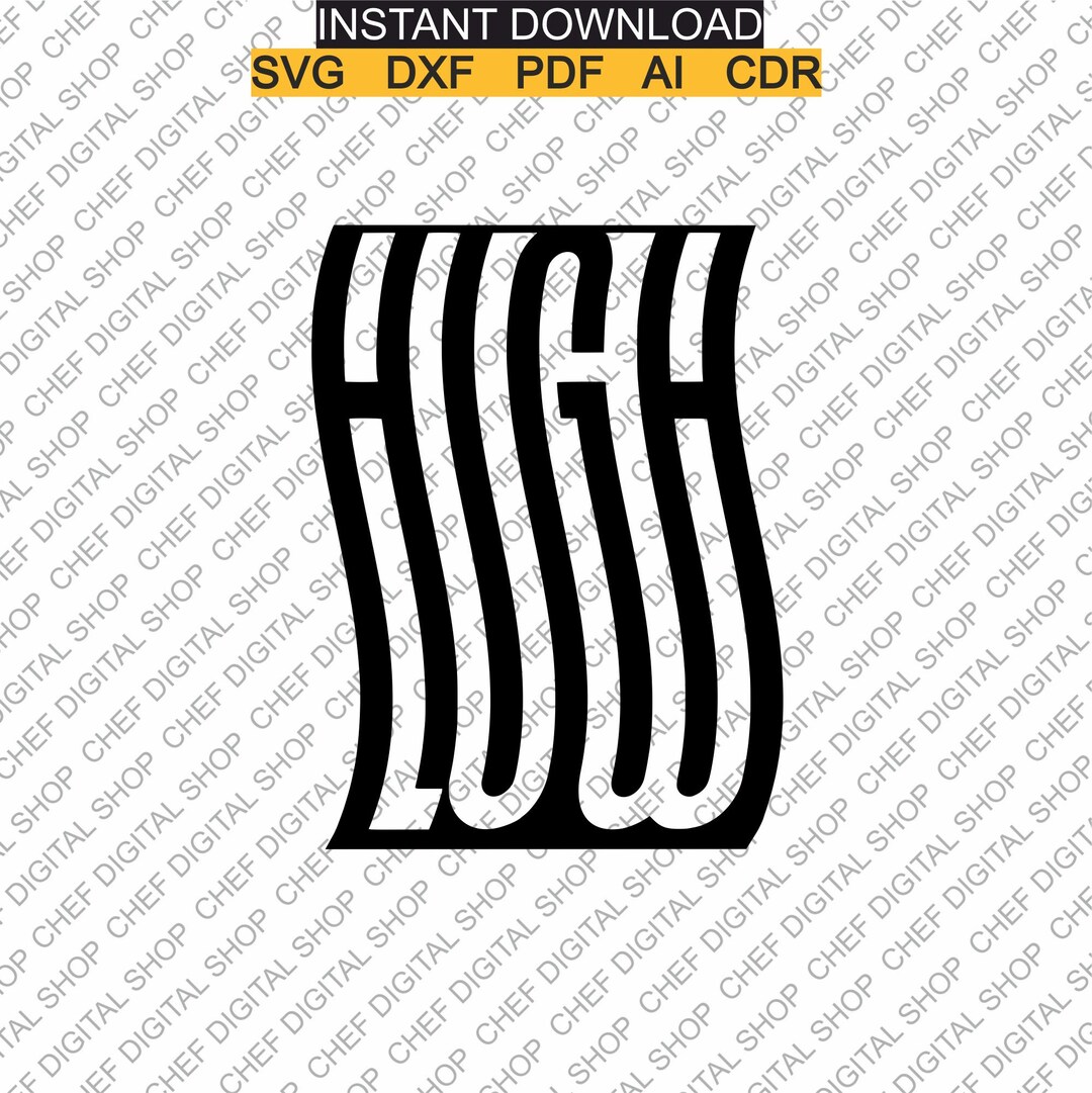 High Low Wall Art, Laser Cut File, Wall Decor, Glowforge Files, Digital ...