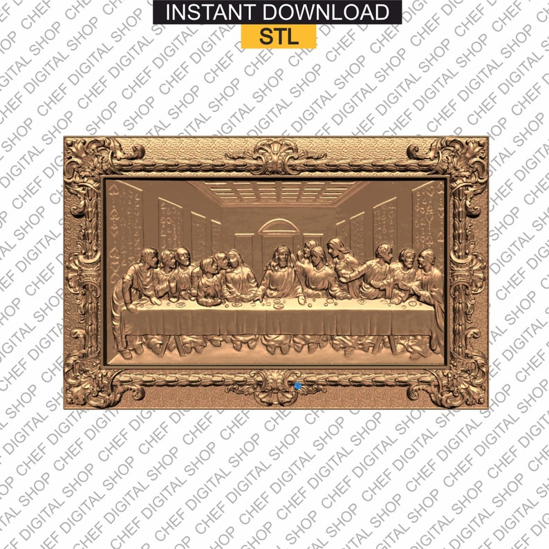 Last Supper 3d Stl Model For Cnc Users Wall Decor Wood Art Cnc