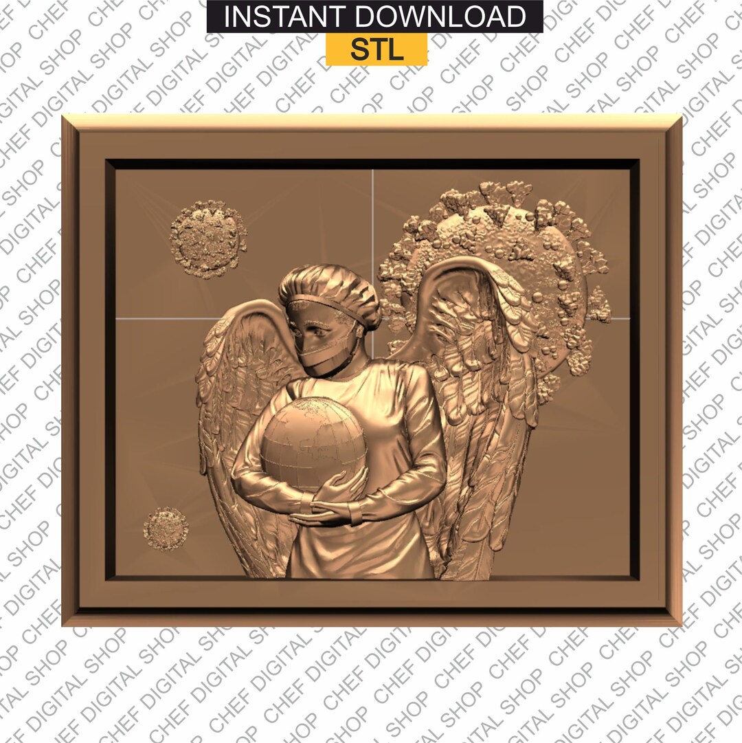 Nurse 3D STL Model for Cnc Users Wall Decor Wood Art CNC - Etsy