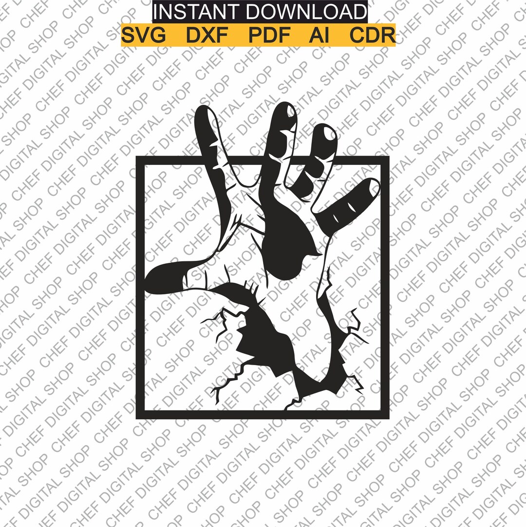 Hand From the Ground, Laser Cut File, Wall Decor, Glowforge Files ...