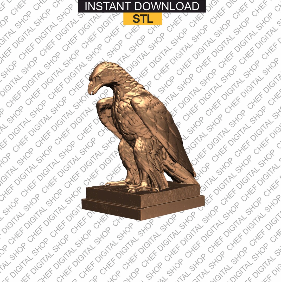 Eagle, 3D STL Model for Cnc Users, Wall Decor, Wood, Art, CNC Router ...
