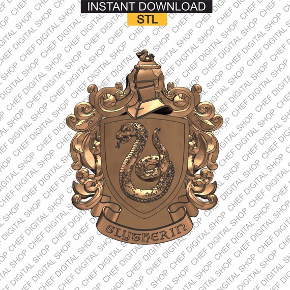 Slytherin 3D STL Model for Cnc Users Wall Decor Wood Art - Etsy
