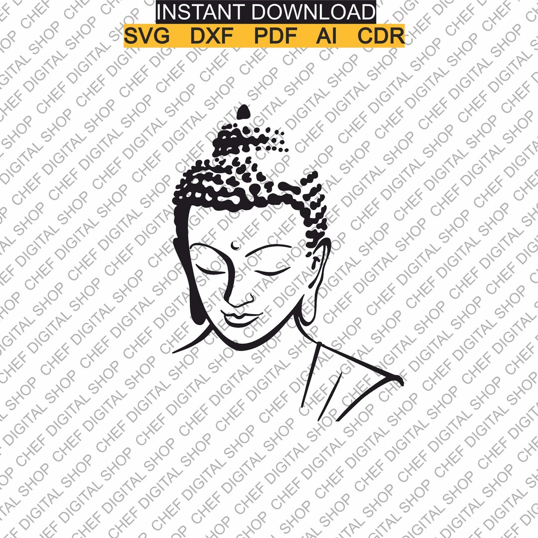 Buddha Face Wall Art, Laser Cut File, Wall Decor, Glowforge Files ...