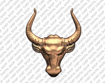 Powerful Bull Sculpture STL Model for CNC Router Engraver, Artcam ...