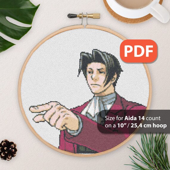Phoenix Wright: Ace Attorney Miles Edgeworth Pointing - Etsy