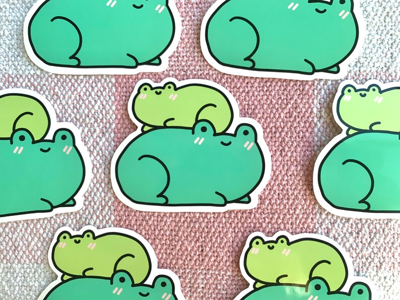 Frog Pile Vinyl Sticker - Etsy