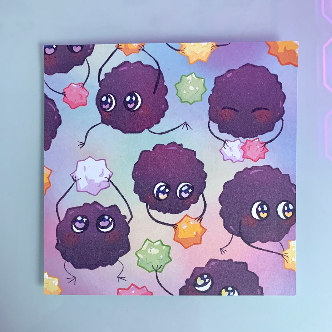 Soot Balls Ghibli Art Print, Konpeito Candy - 5x5 - Etsy