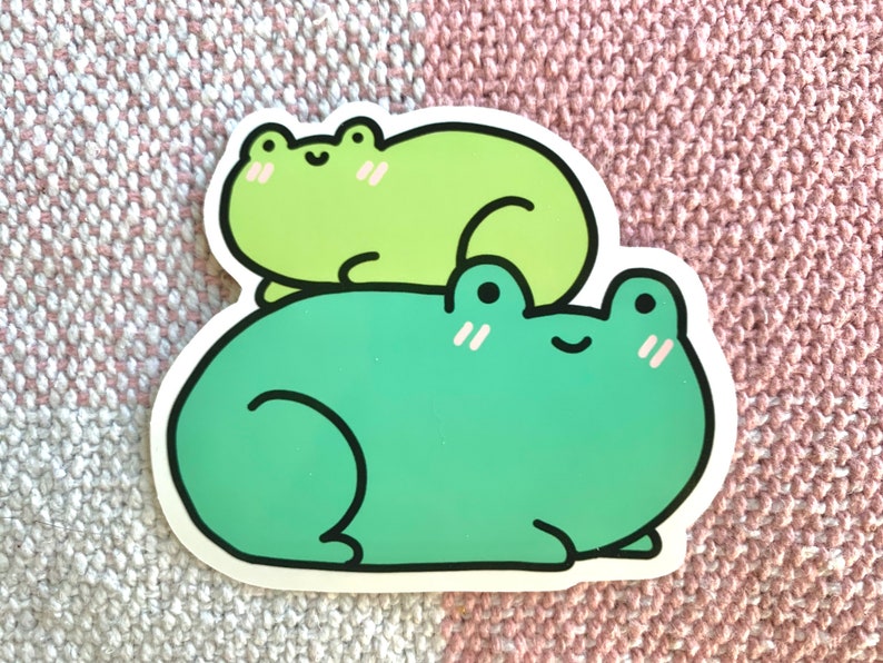 Frog Pile Vinyl Sticker - Etsy