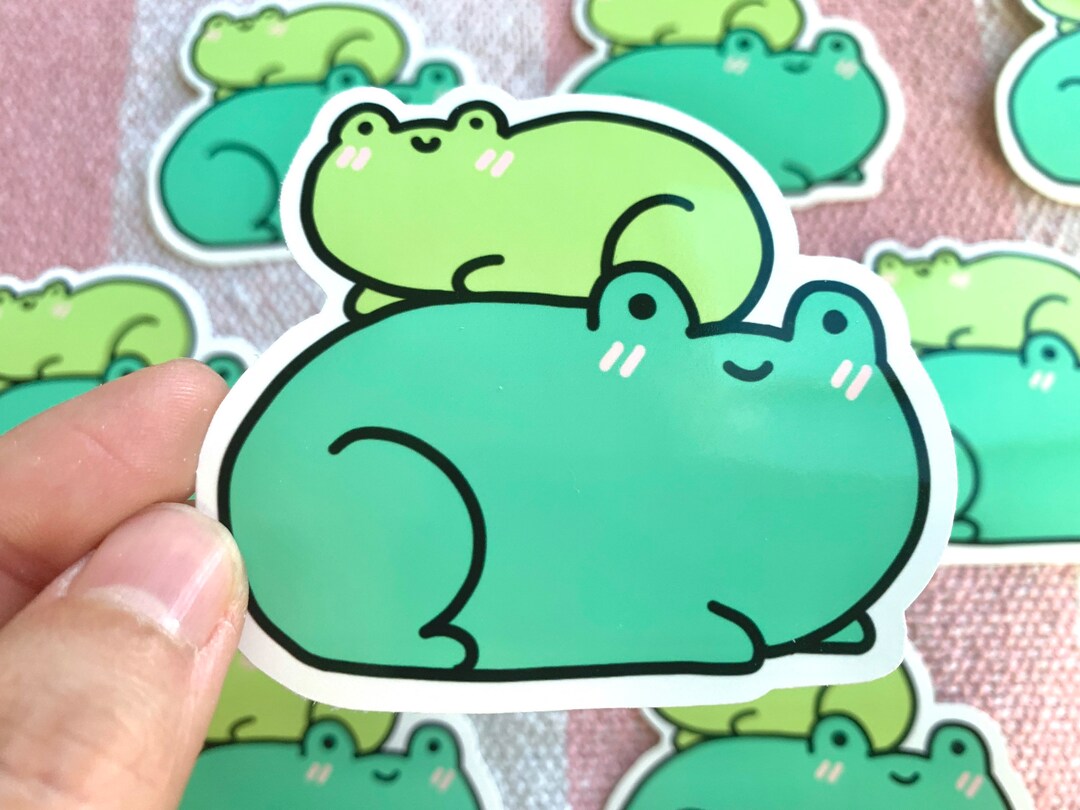 Frog Pile Vinyl Sticker - Etsy
