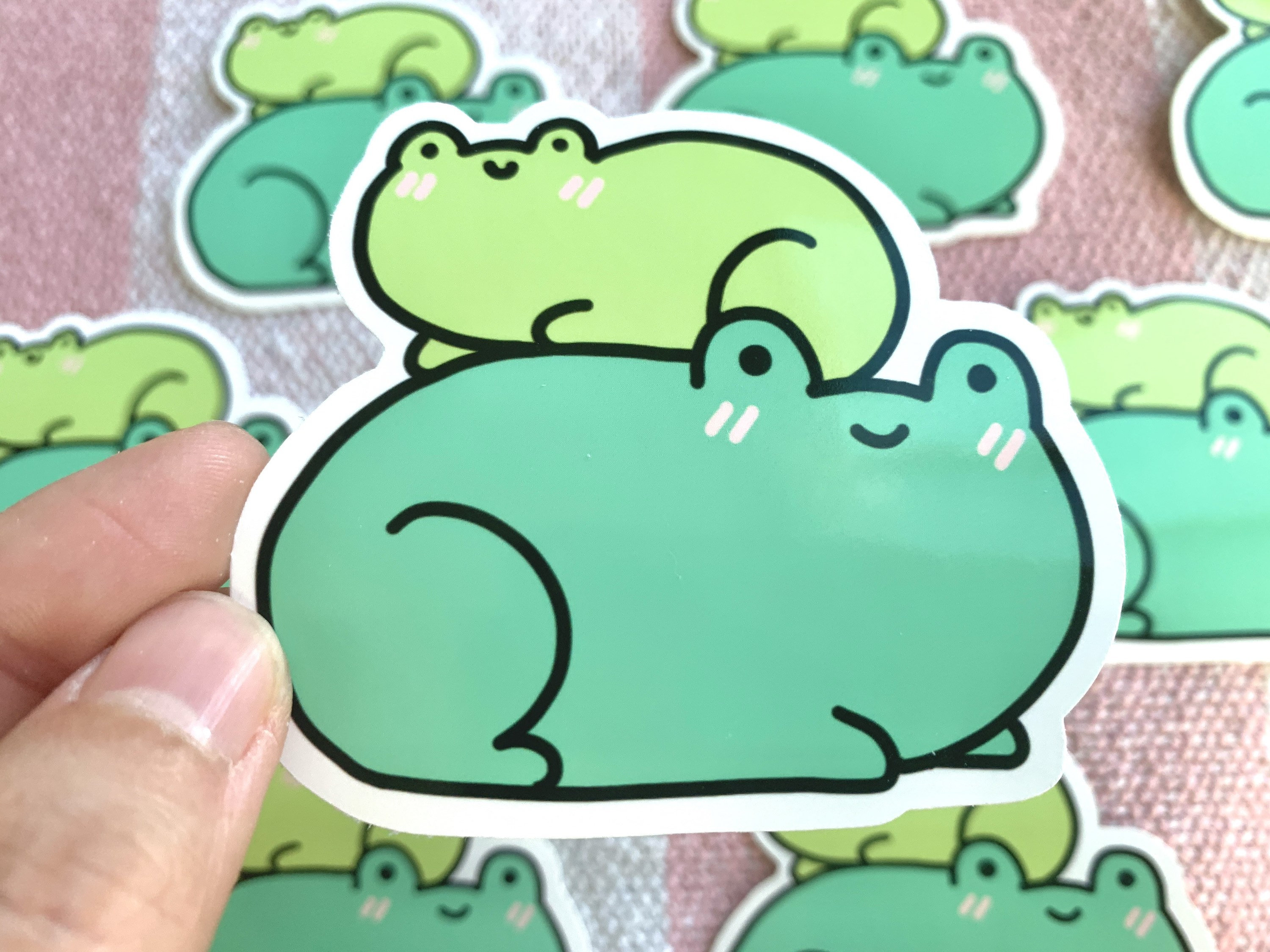 Frog Pile Vinyl Sticker - Etsy