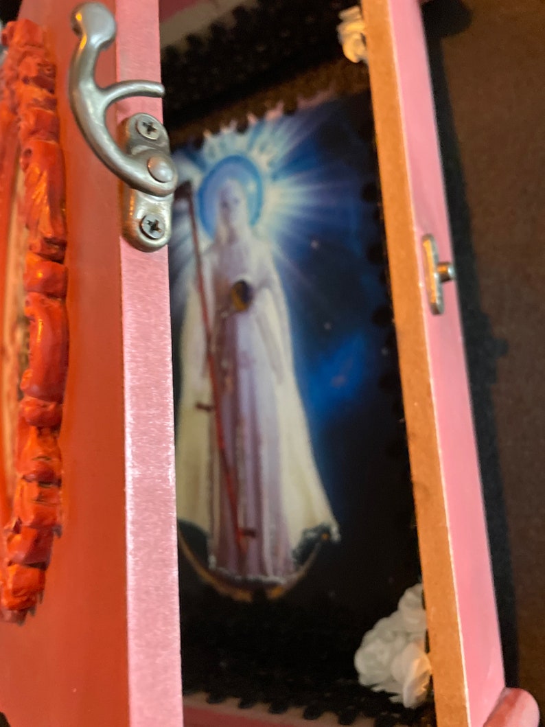 La Santa Muerte Oratory Spirituality Religion Niche With Crystal It is ...