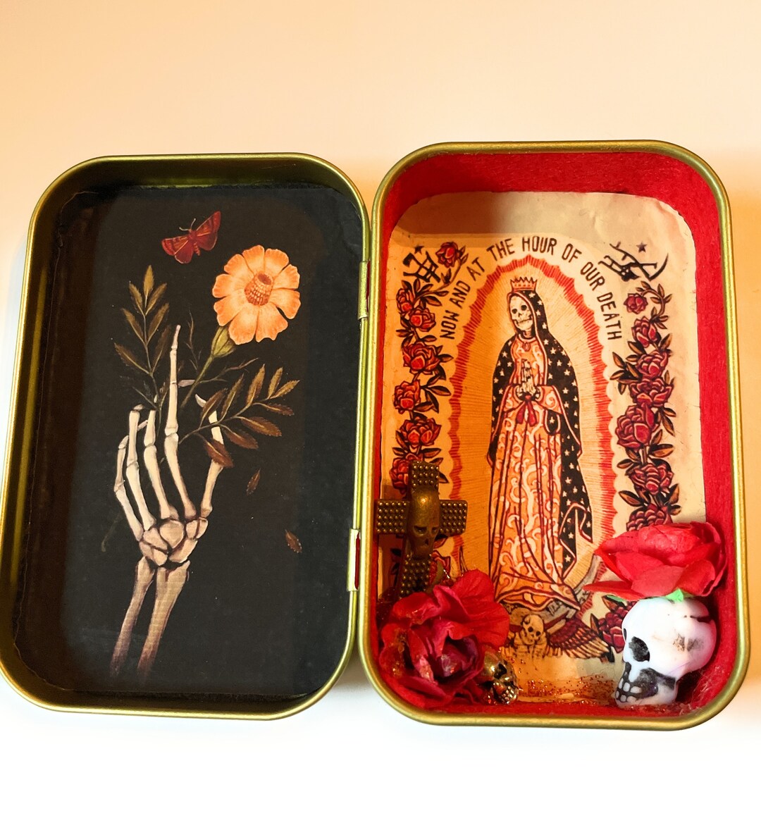 La Santa Muerte Small Oratory Pocket Sanctuary Altar Wicca - Etsy