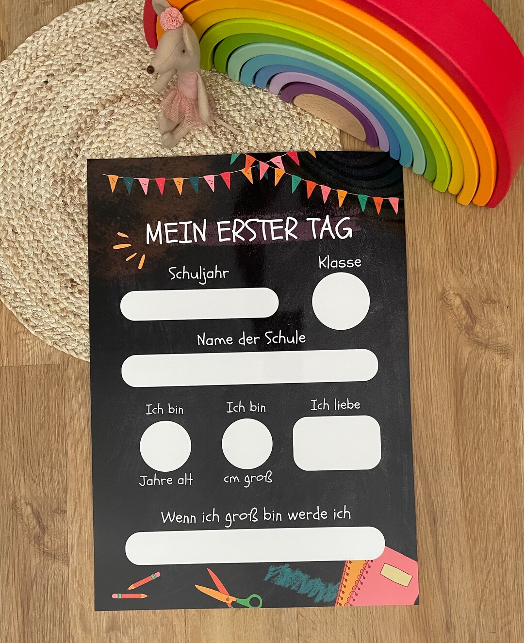 First Day of School First Day of School Chalkboard Poster Personalized ...