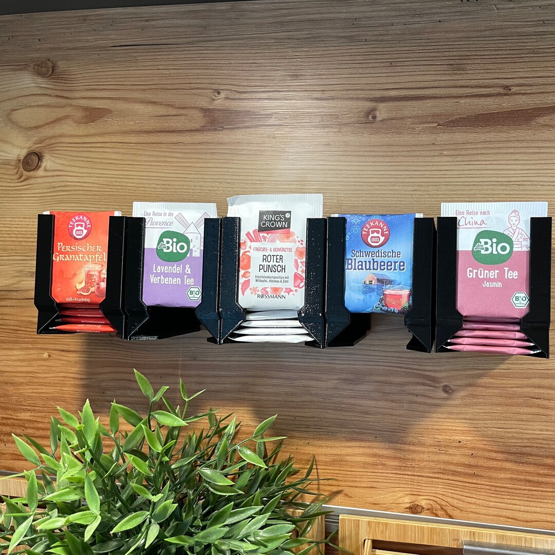 Tea Bag Storage for the Wall | Tea Bag Dispenser | Tea Storage for the ...