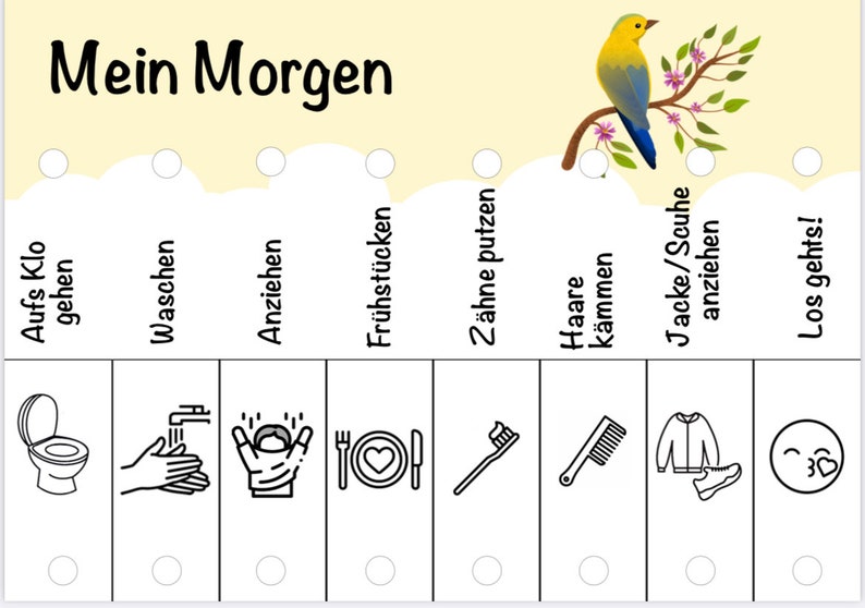 Abendroutine Morgenroutine Plan Routine deutsch Checkliste - Etsy Schweiz