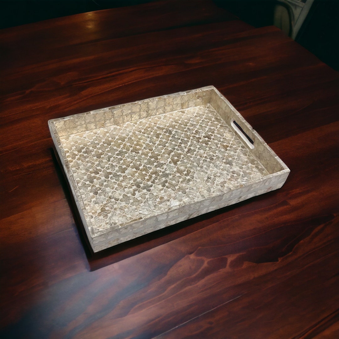 Breakfast Tray, Mother Pearl Serving Tray, Coffee Table Tray ...