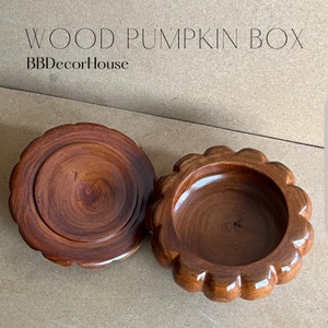 Handmade Wooden Pumpkin Box, Halloween Decoration, Unique Home Decor ...