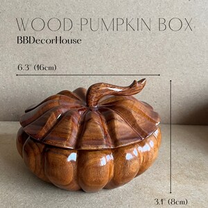 Handmade Wooden Pumpkin Box, Halloween Decoration, Unique Home Decor ...