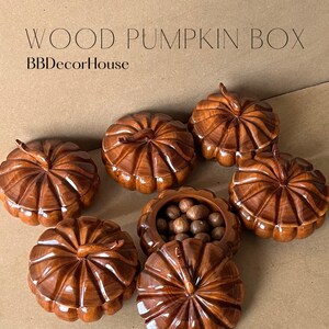 Handmade Wooden Pumpkin Box: Halloween Home Decor, Jewelry Storage - Etsy