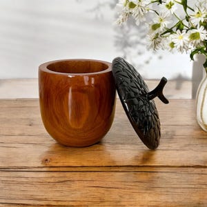 Handmade Wooden Acorn Box: Rustic Kitchen Storage & Jewelry Box - Etsy