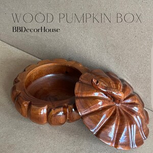 Handmade Wooden Pumpkin Box: Halloween Home Decor, Jewelry Storage - Etsy
