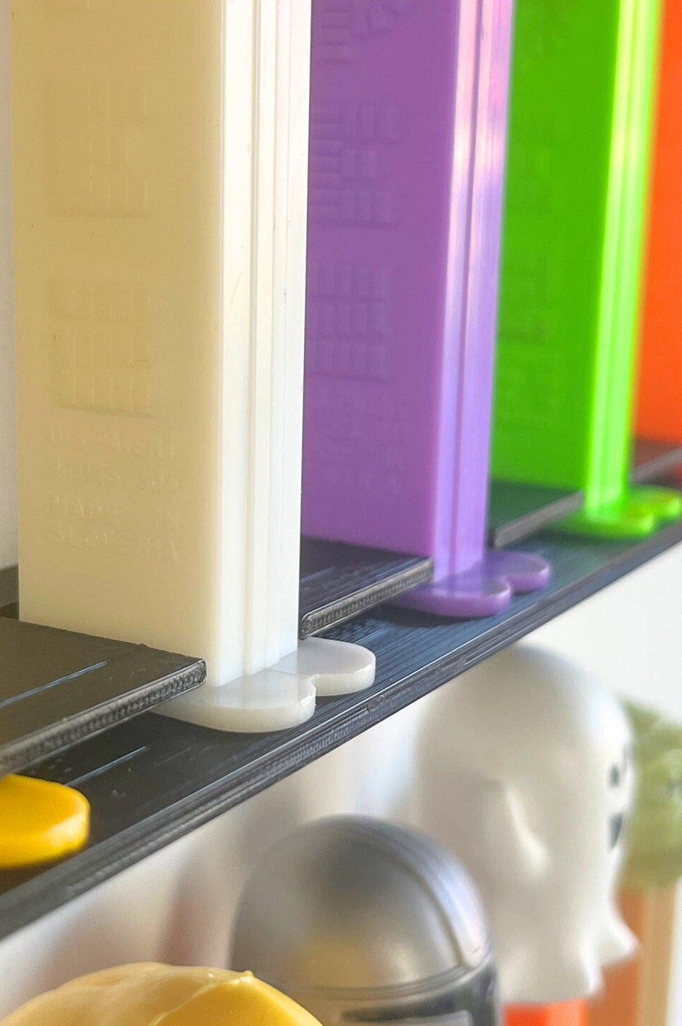 Pez Dispenser Floating Wall Display Stand, Holds 5 Collectible Footed ...