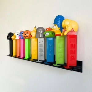 Pez Dispenser Floating Wall Display Stand (angled), Holds 5 Collectible ...