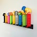 Pez Dispenser Floating Wall Display Stand (angled), Holds 5 Collectible ...