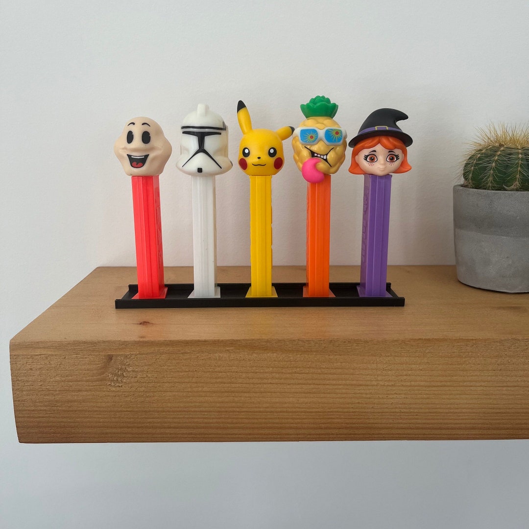 Pez Display Rails (5 Rails Included) for Footed Pez Dispensers! Rail Holds Approximately 5 Pez ...