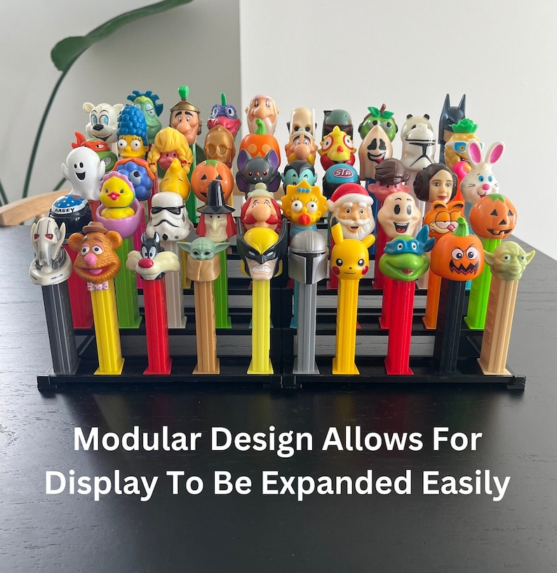 Pez Dispenser Stadium Display Stand, Display Case Holds 25 Footed Pez ...