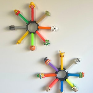 Pez Dispenser Circular Wall Mounted Display- Holds 8 Collectible Pez ...