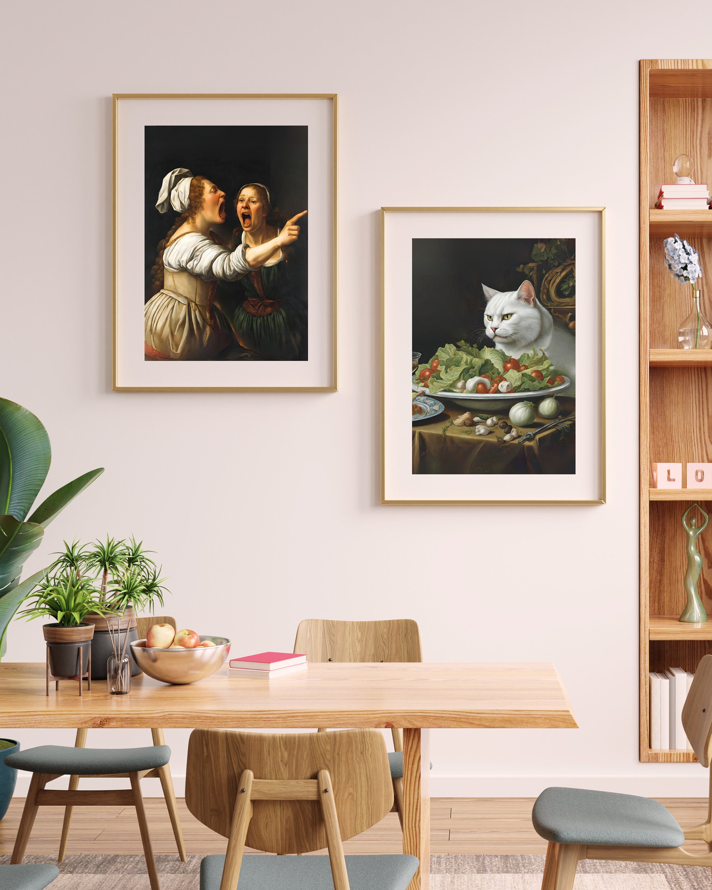 Woman Yelling at Cat Meme Renaissance Style Meme 2 Posters Included ...