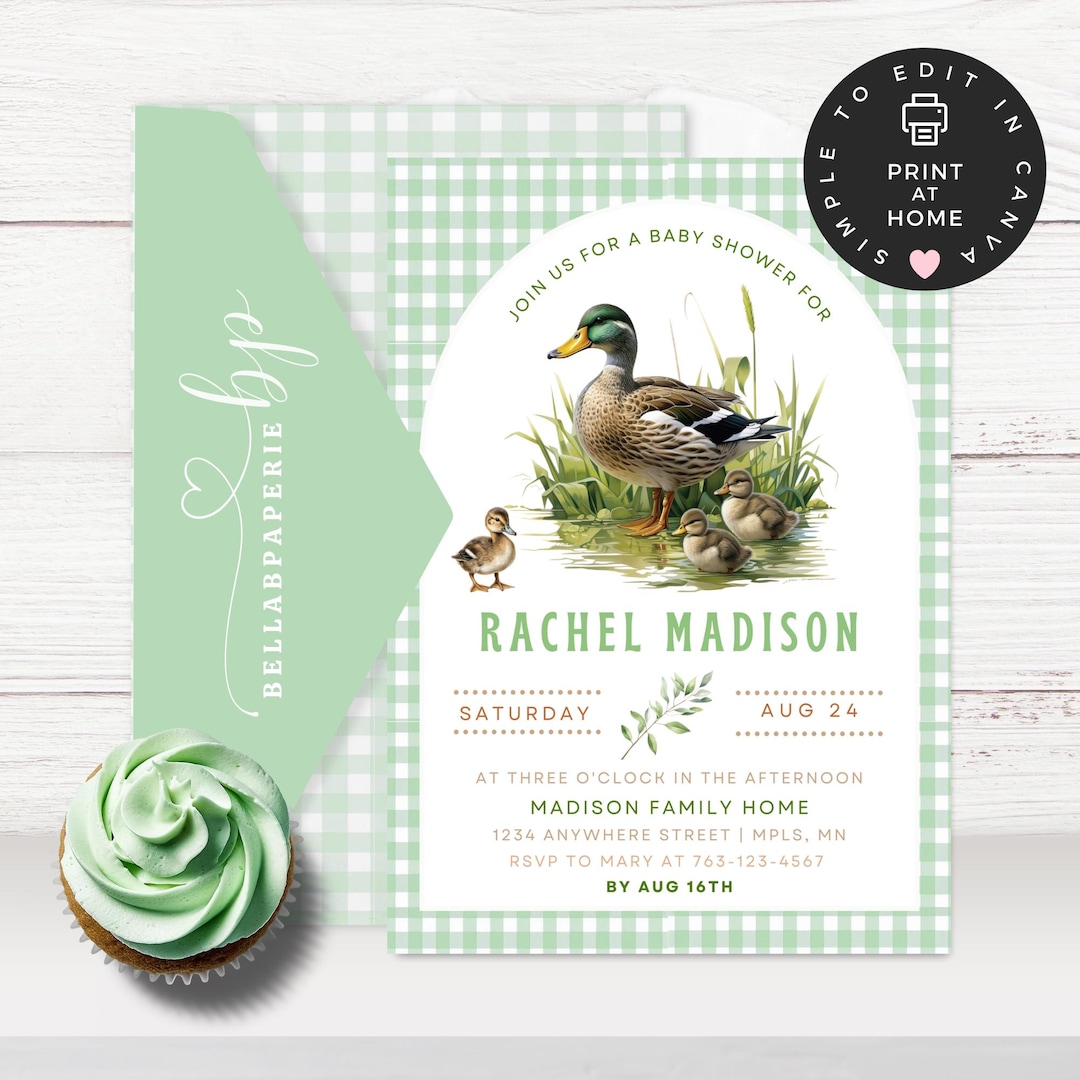Duck Baby Shower Invitation | Duck Hunting Invitation | Digital ...