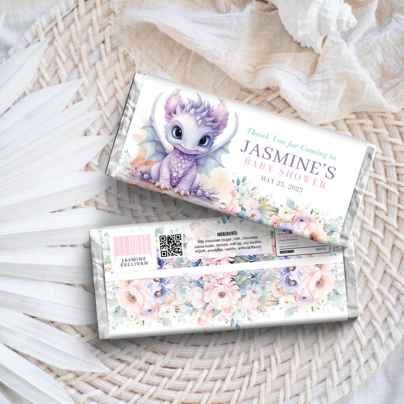 Dragon Baby Chocolate Bar Wrapper | INSTANT DOWNLOAD | Candy Bar ...