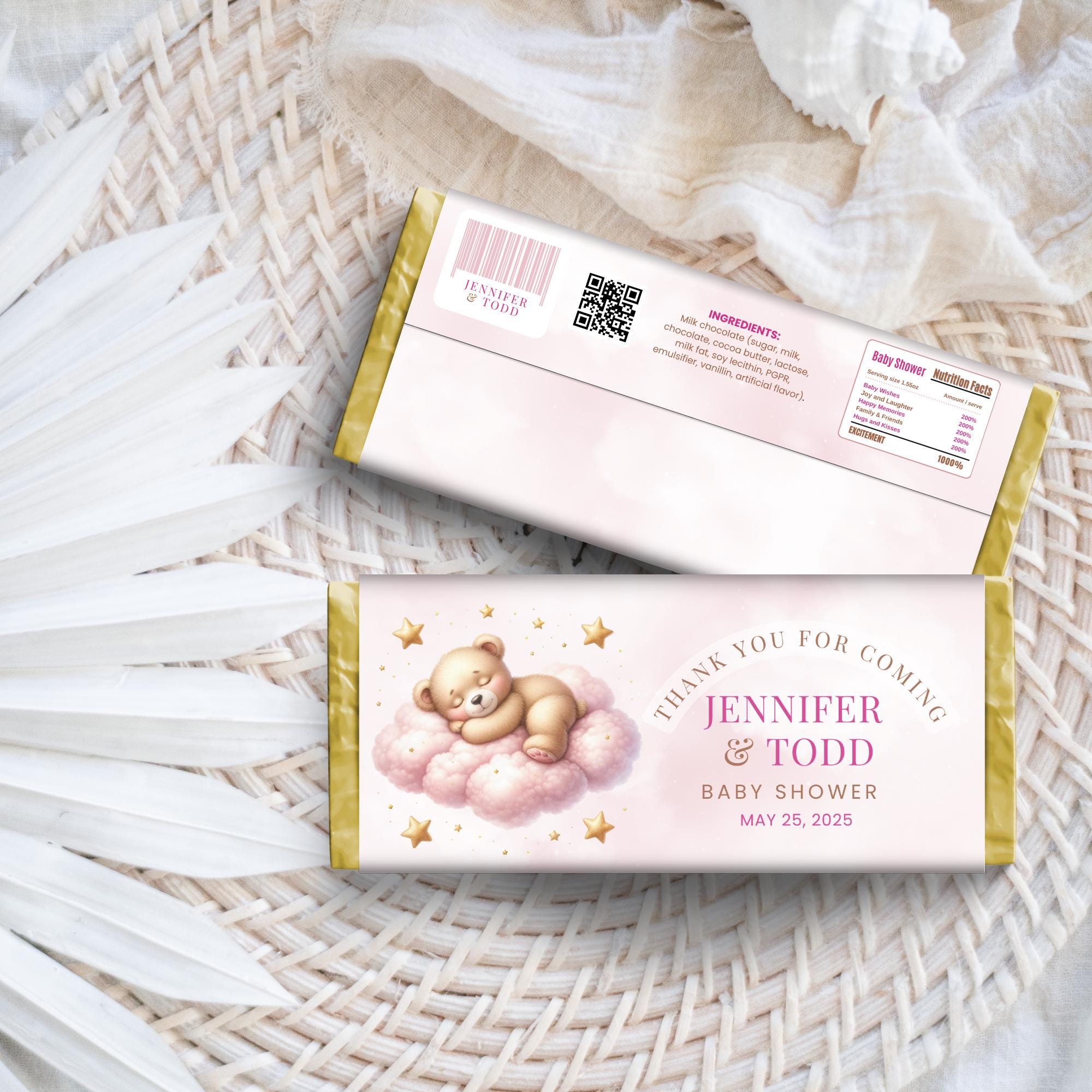 On Cloud 9 Chocolate Bar Wrapper, Candy Bar Wrapper, Custom Wrapper ...