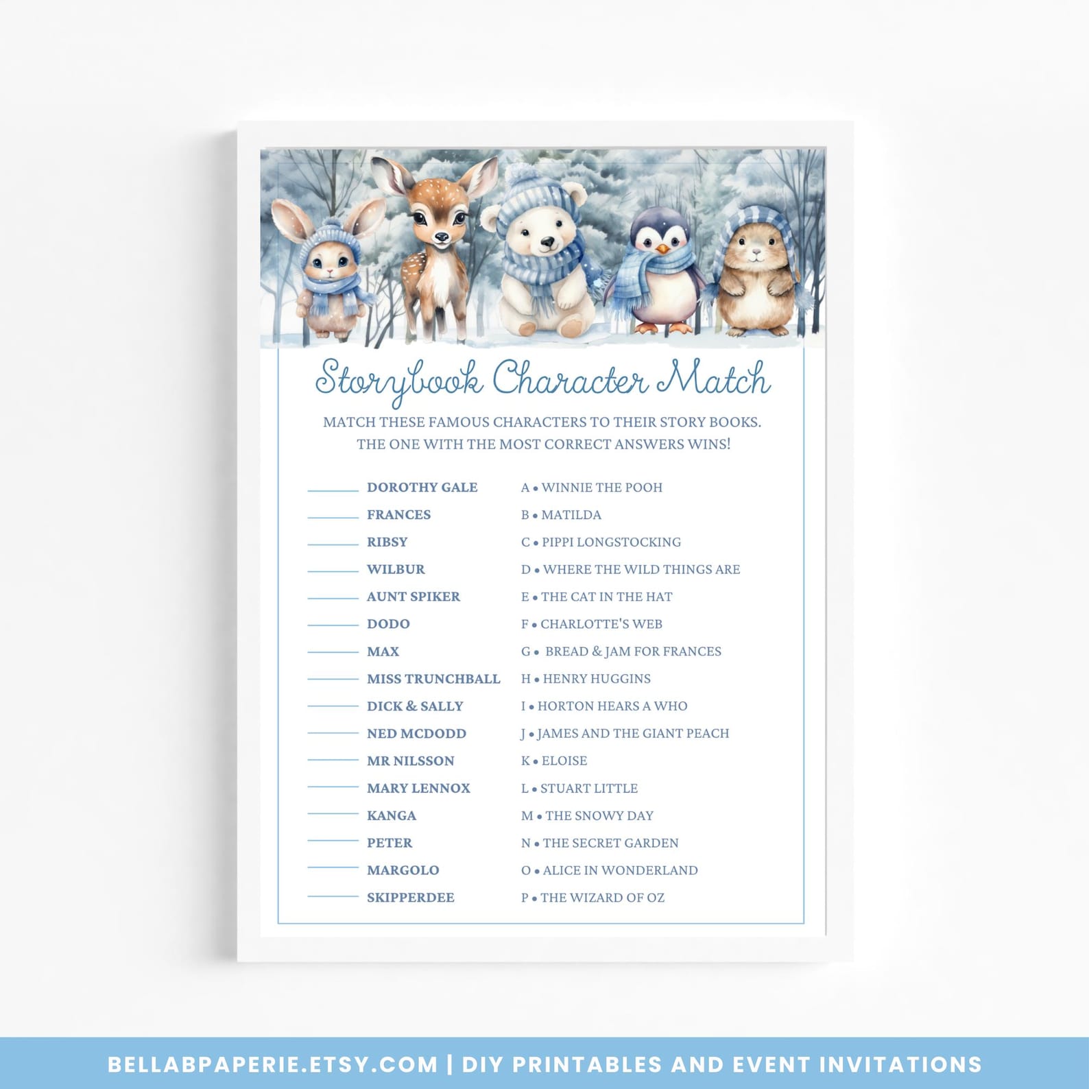 Snow in Love Baby Shower Games- Winter Wonderland Theme - Snowflake ...