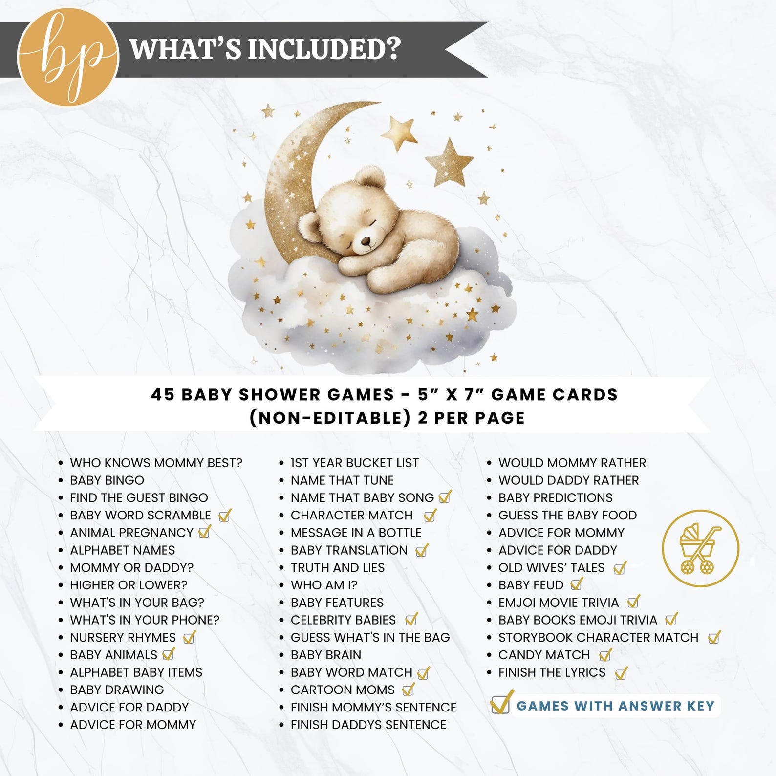 Heaven Sent Baby Shower Games | Moon and Stars Boy or Girl Invites | A ...