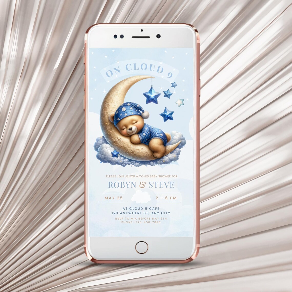 Cloud 9 Baby Shower Invitation Bundle, Boy Baby Shower Cloud 9 , Baby ...