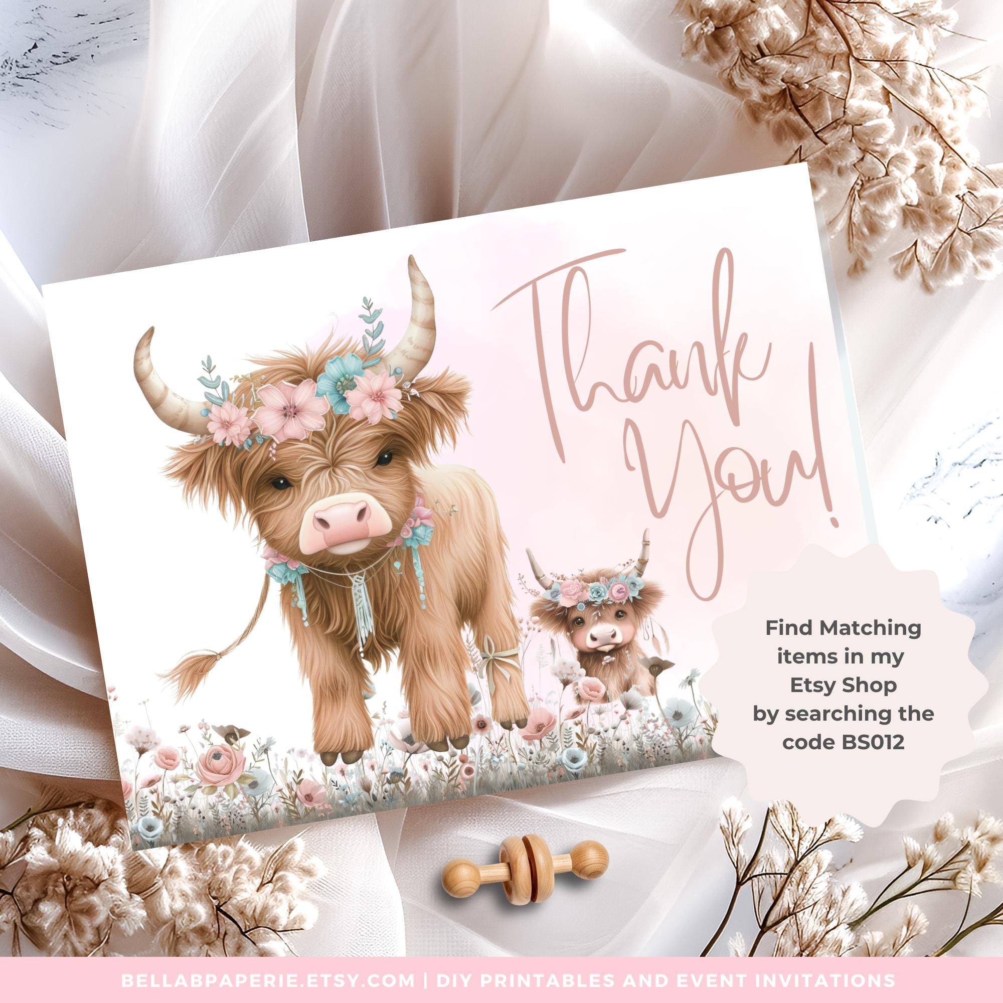 Pink Boho Highland Cow Chocolate Bar Wrapper, Candy Bar Wrapper, Custom ...